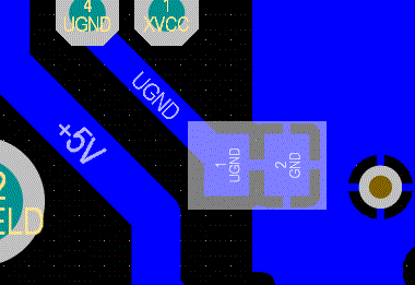 Cutting the USB gnd "UGND" from the from GND for noise reduction in A/D ...