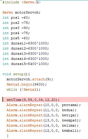 [SOLVED]Setting an alarm for servo with RTC - Programming - Arduino Forum