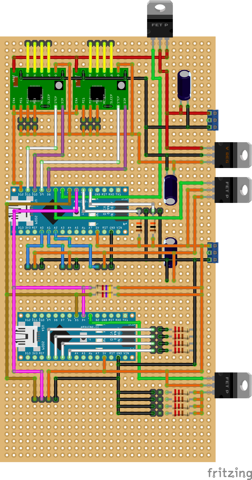Aiuto per circuito su millefori - Hardware - Arduino Forum
