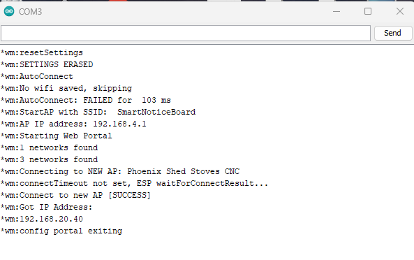 Output Wifimanager Status To Display In This Case Led Matricx Programming Questions