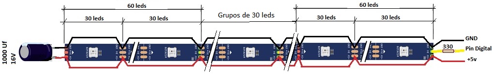 Fita de LED WS2812b com biblioteca Fastled - Português - Arduino Forum