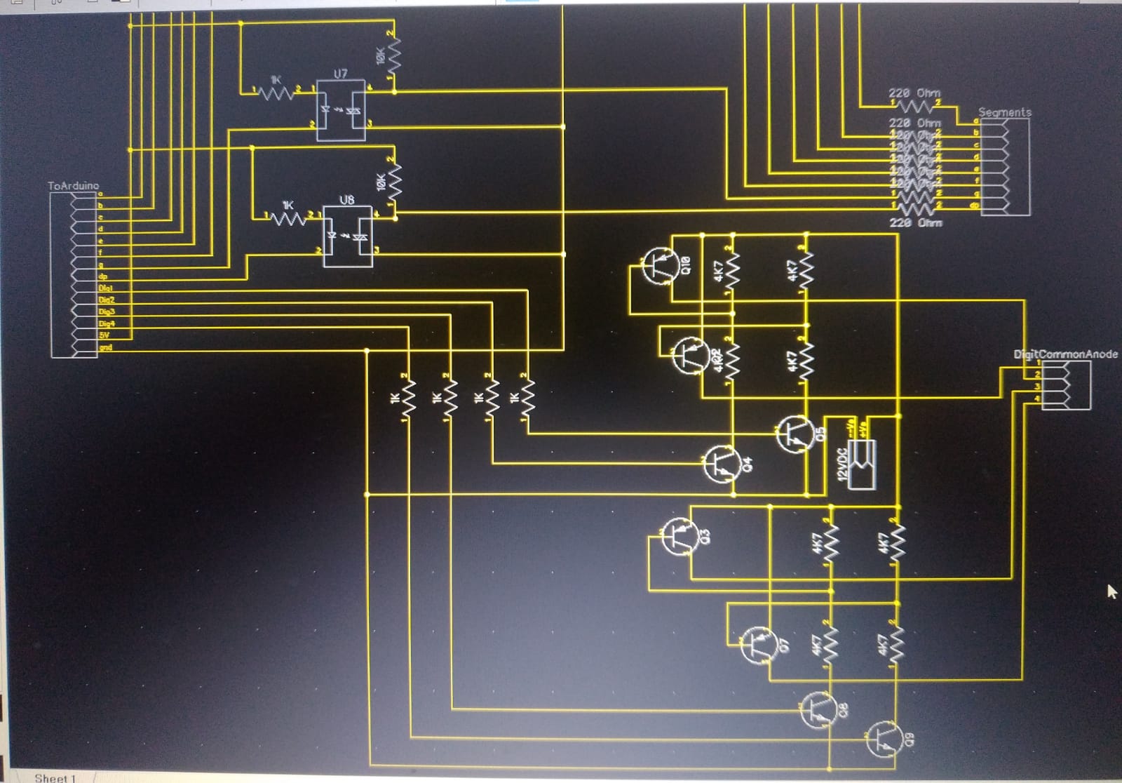 2 Digit 6 Inch 7 Segment Using Mono Red Color Strip Page 4 Leds And Multiplexing Arduino