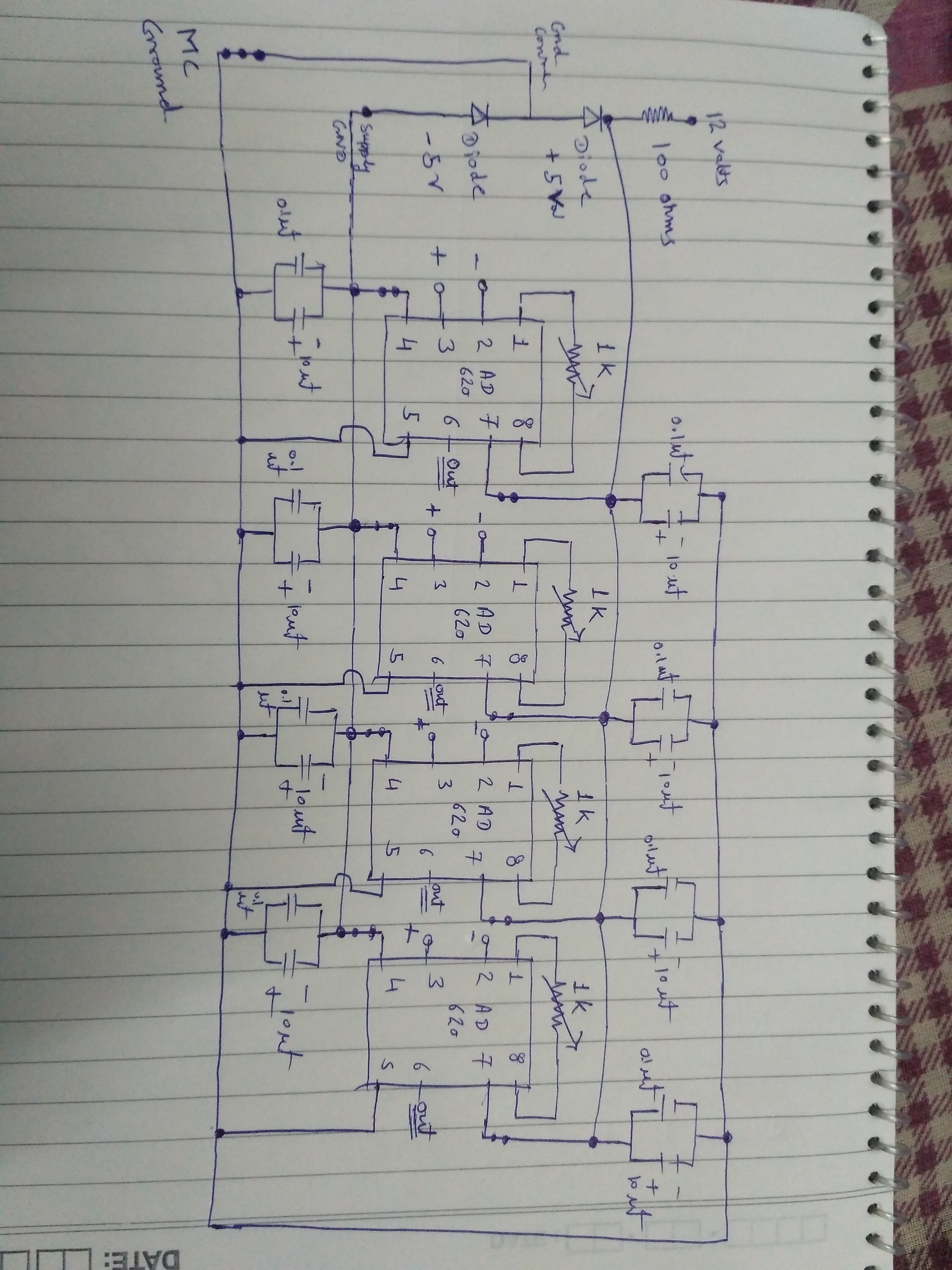 Reading Analog input from AD620AN , output misbehaving on Serial monitor - Sensors - Arduino Forum