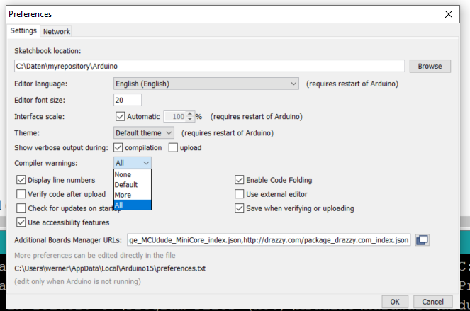 Error compiling T IDE - Programming - Arduino Forum
