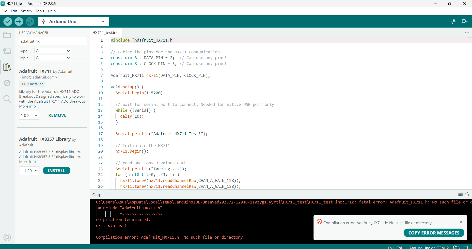 My laptop A Arduino Ide can't find the library but Laptop B's Arduino Ide can - IDE 1.x ...