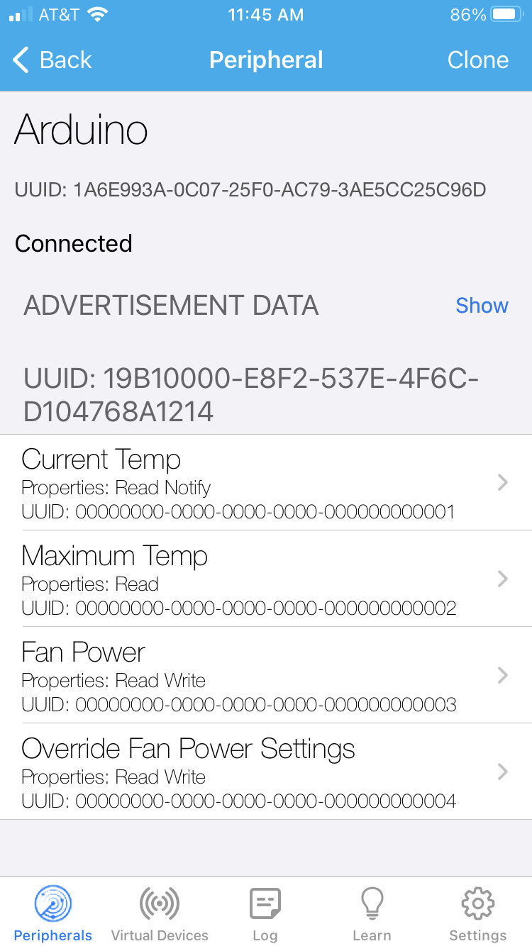 LightBlue data presentation - Programming - Arduino Forum