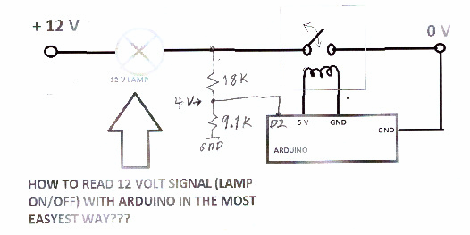 How to read 12 V signal with arduino in the most easyest way in my ...