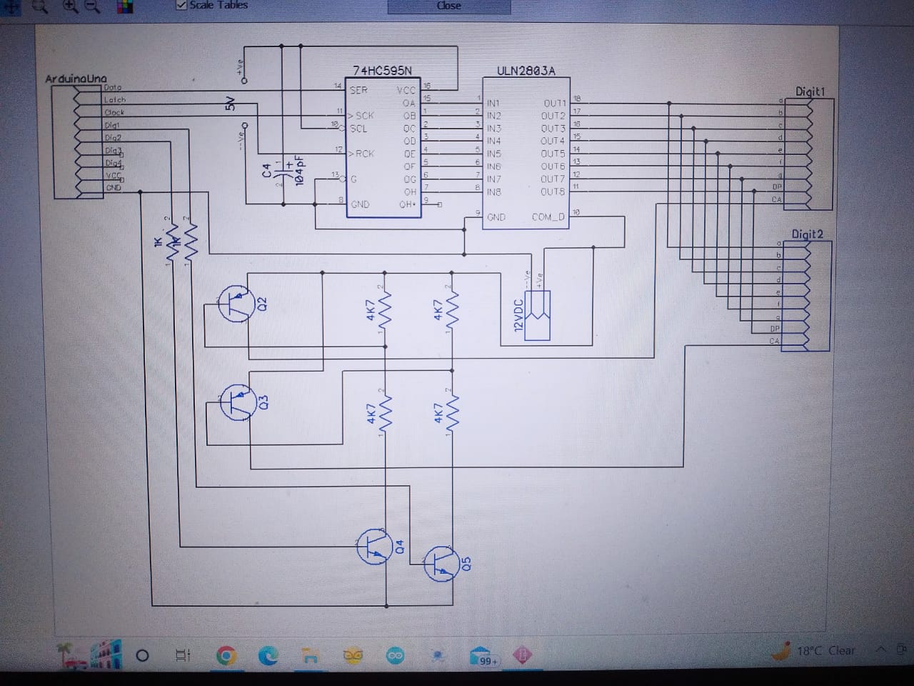 2 Digit 6 Inch 7 Segment Using Mono Red Color Strip Page 2 Leds And Multiplexing Arduino