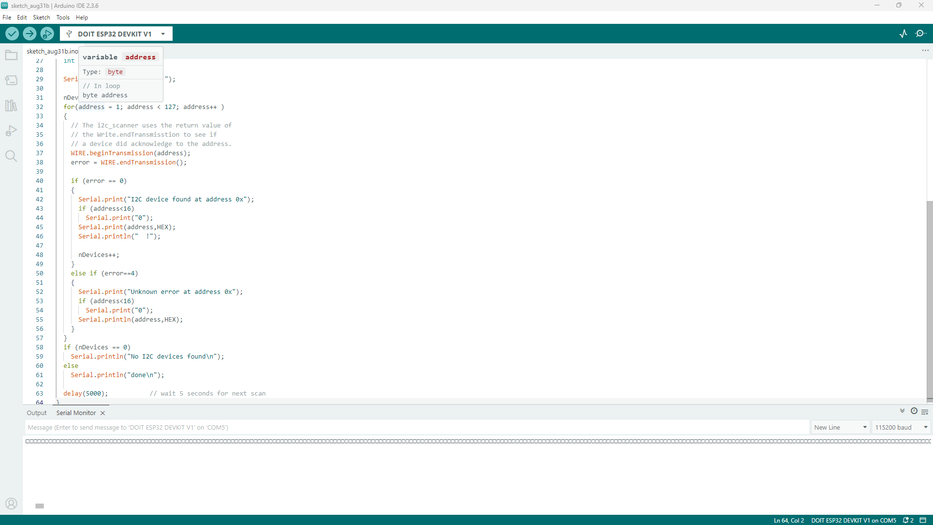 My ESP32 wont detect the I2C LCD module (SOLVED) - Networking, Protocols, and Devices - Arduino ...