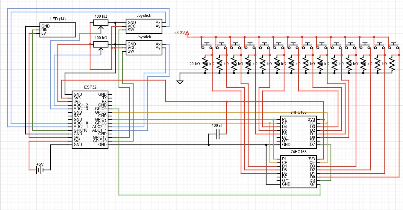 Daisy Chained Shift Registers Esp32 General Guidance Arduino Forum