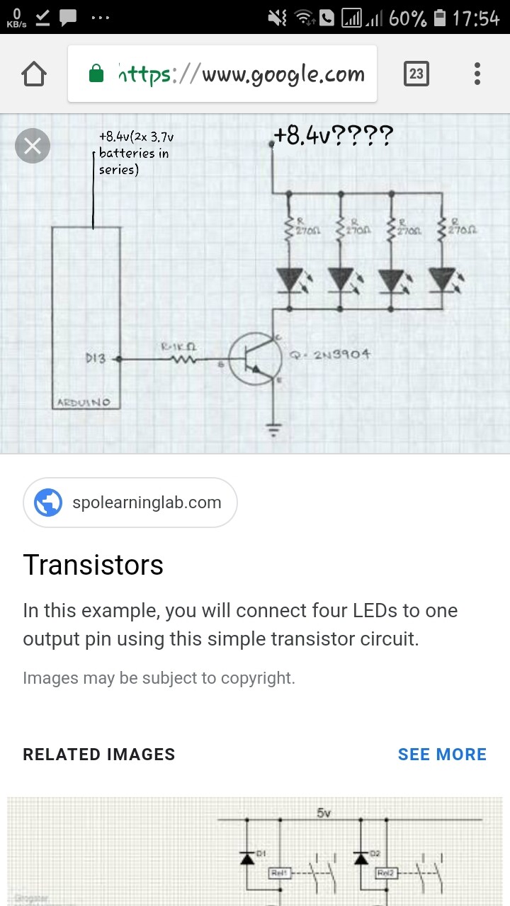 how to share same battery to power arduino with transistor load ...