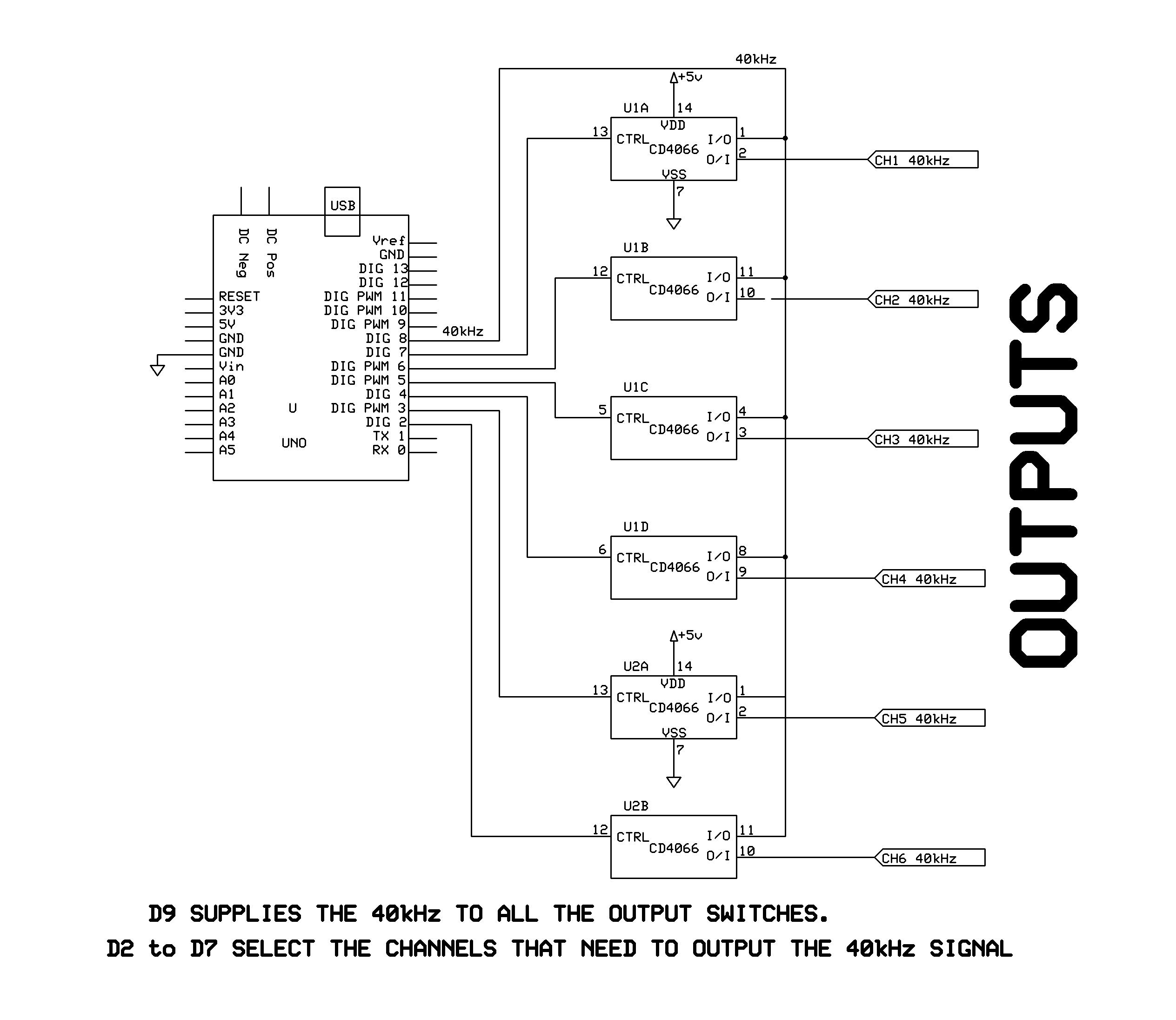 Need to program 6 square waves at 40 kHz through 6 output pins on ...