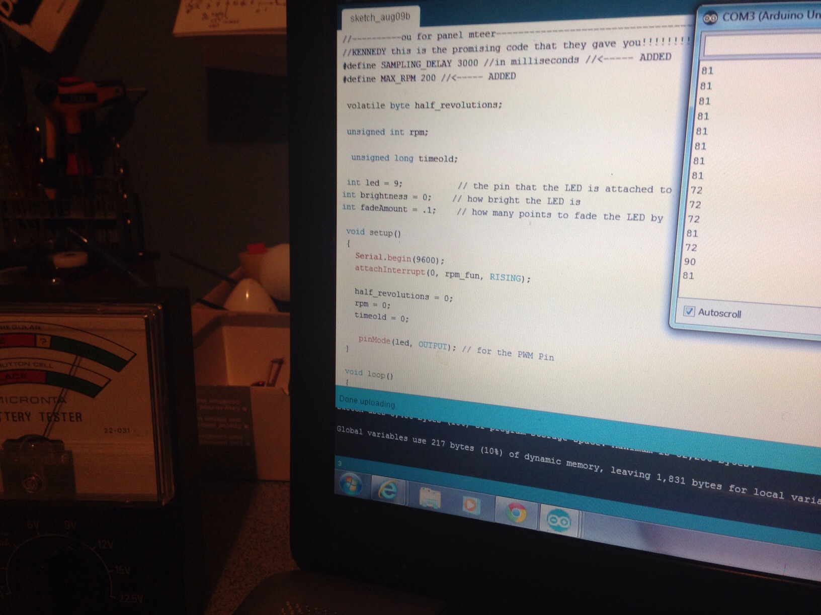 PWM wind speed panel meter - Programming - Arduino Forum