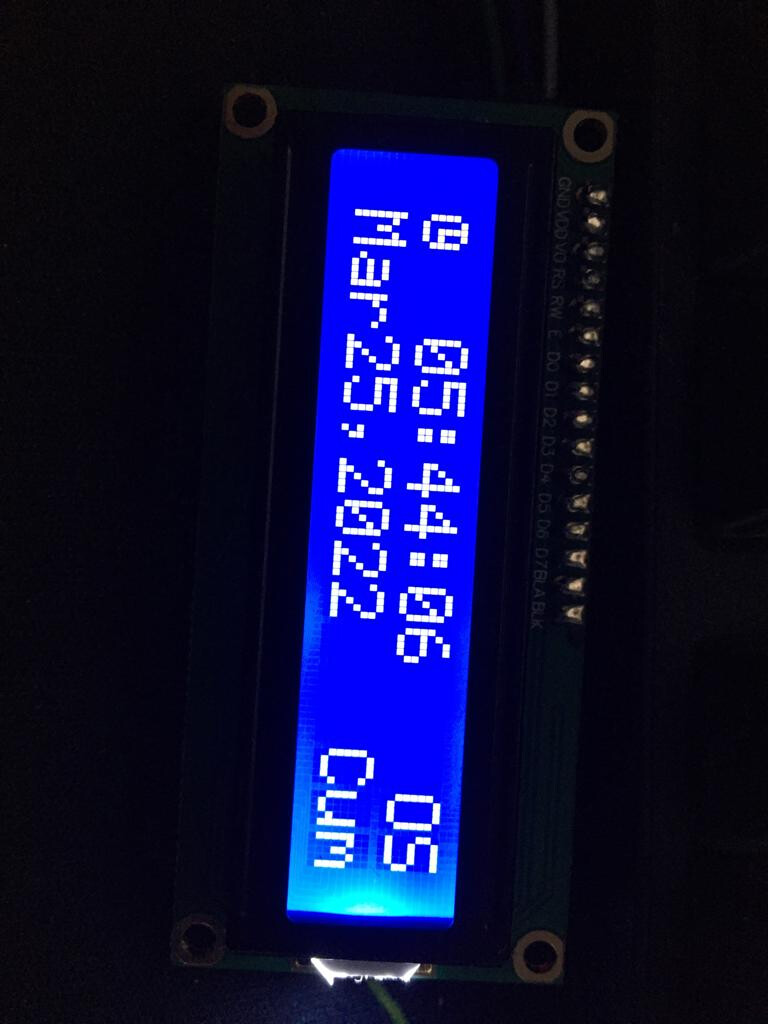 Simultaneous printing of date, time, temperature, humidity ...