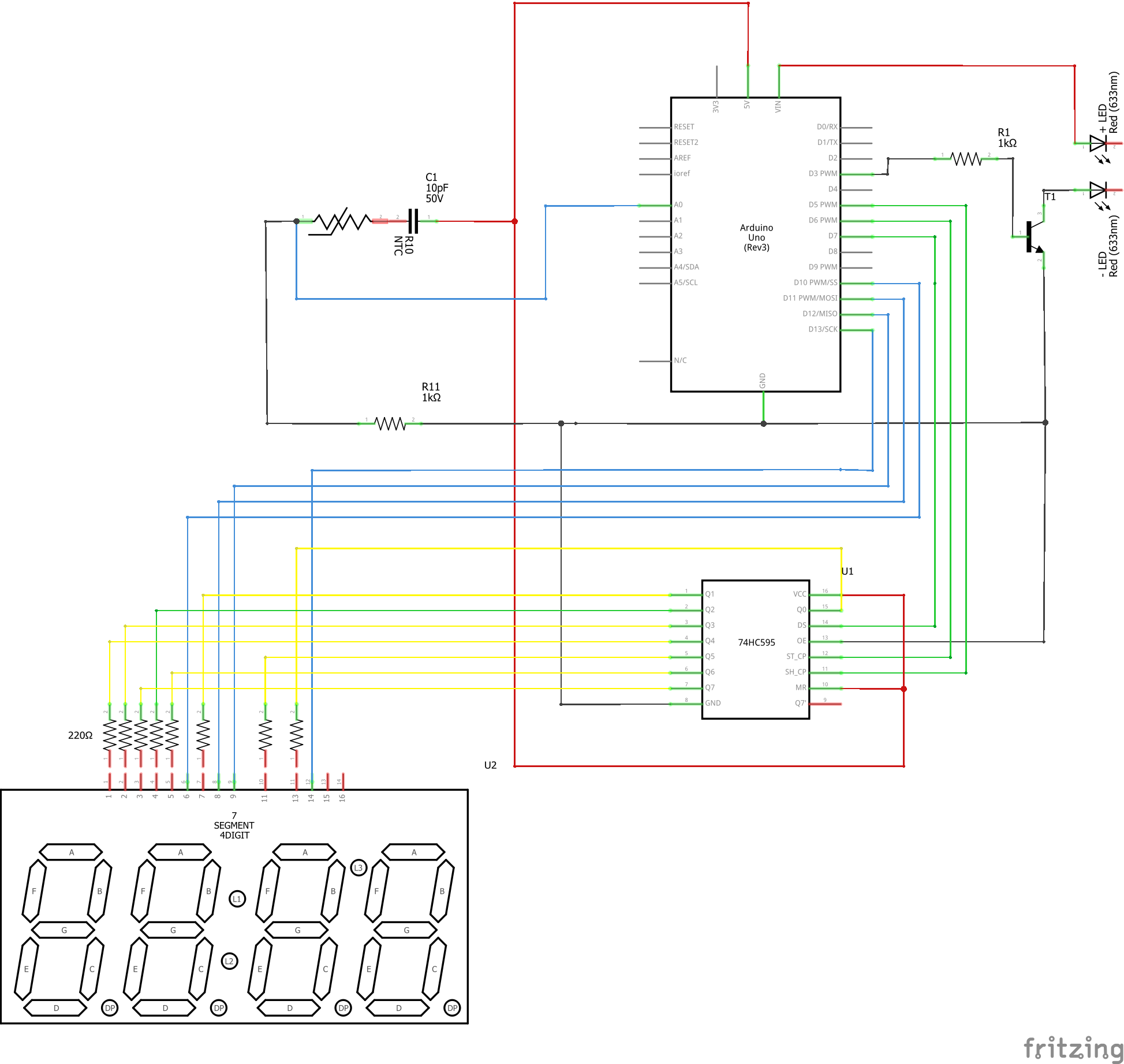 SN74HC595 + HS420561K-32, display not working as intended - General ...
