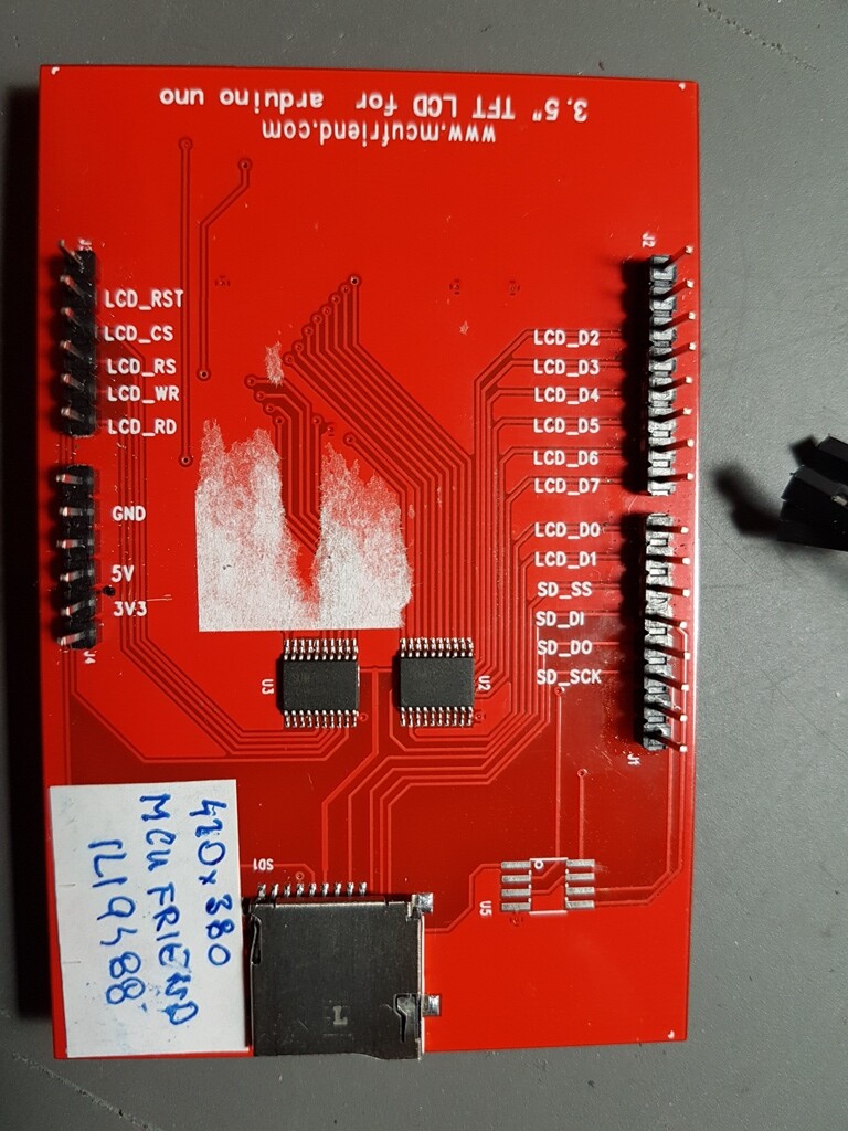 Uno Shield Mcufriend Tft 3 5 Lcd Pin Reassignment For Mega 2560 Shield