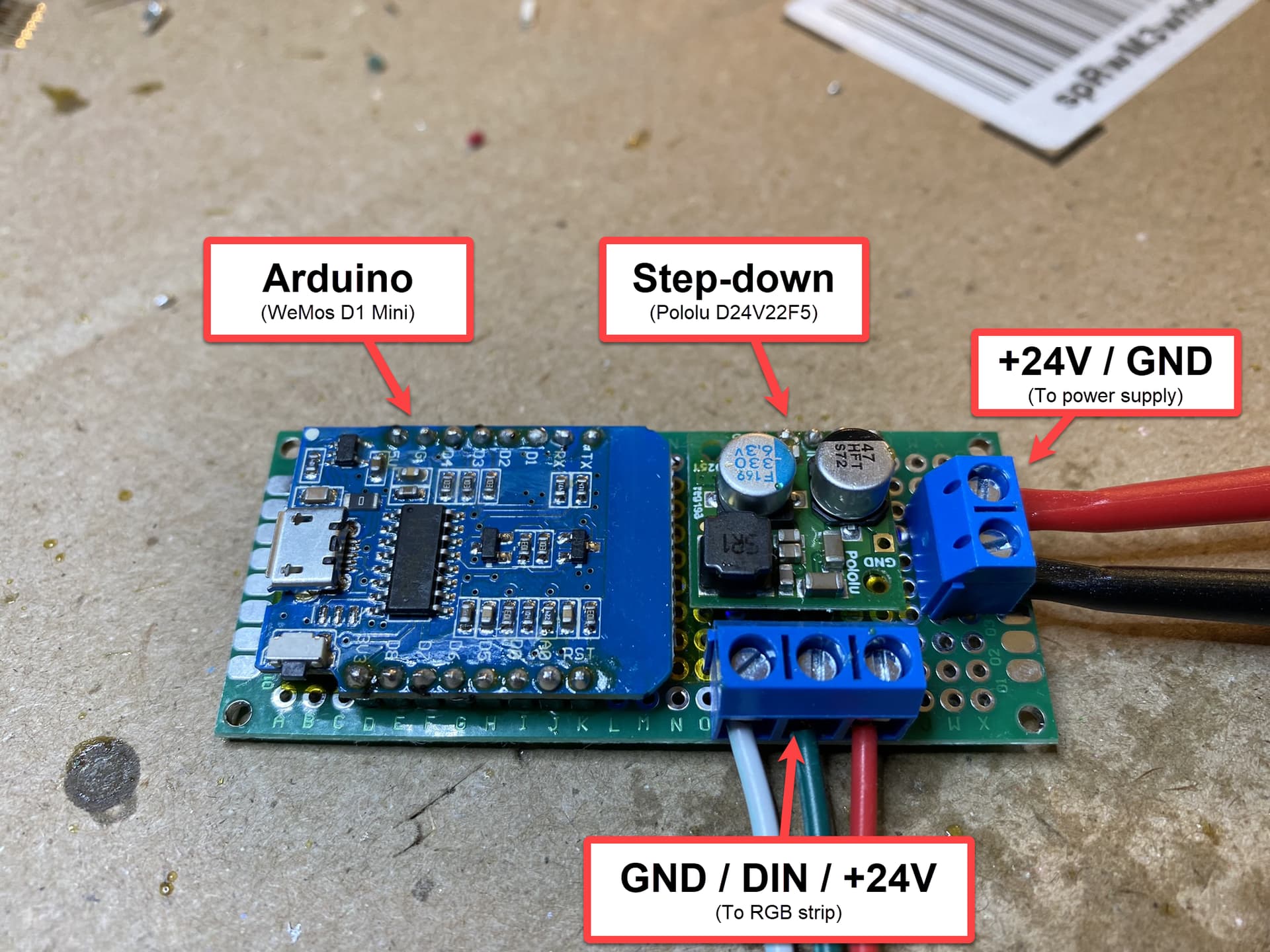 RGB Lighting Strip with buck converter - General Guidance - Arduino Forum