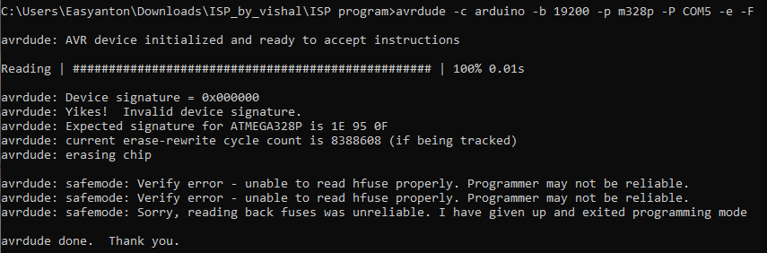 328p Programming Yikes Invalid Device Signature Programming Arduino Forum