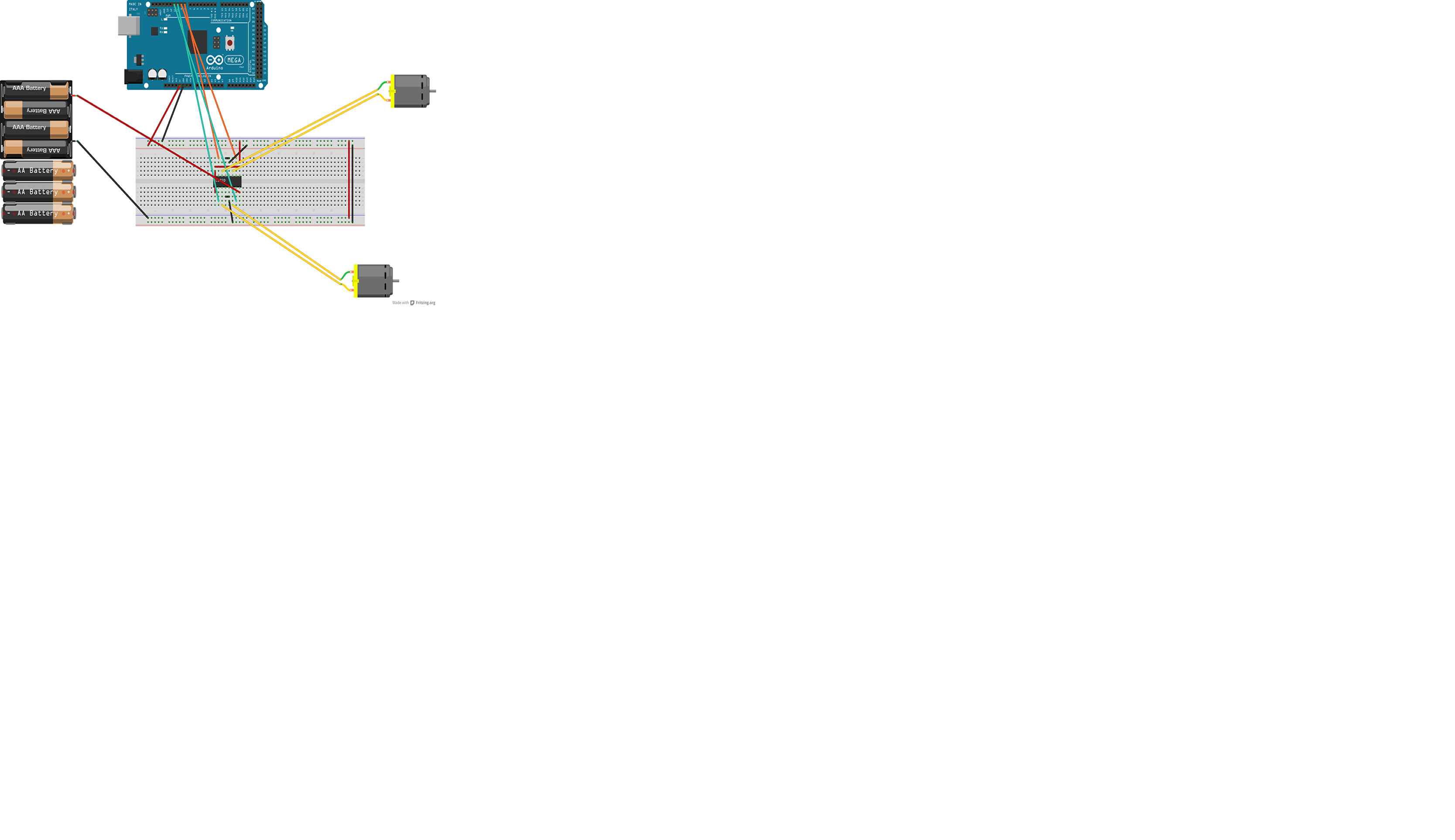 What´s wrong with this circuit? DC motors with 7 AA batteries won´t ...