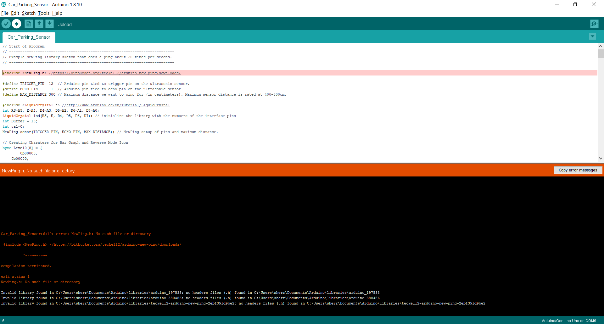 Access Denied Can T Add Newping Library To Arduino Ide General Guidance Arduino Forum