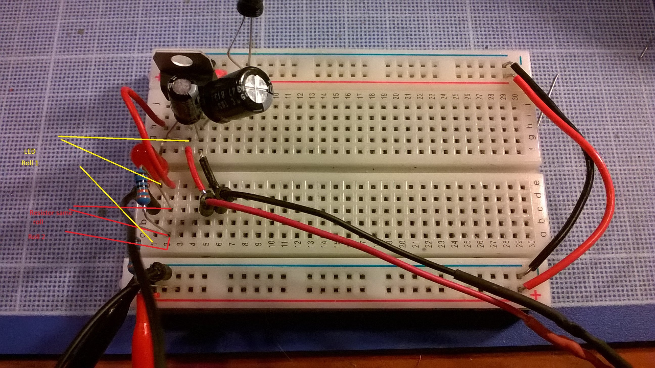 Arduino on a Breadboard: problem with 7805 voltage regulator, blew up LEDs! - Page 2 - General ...
