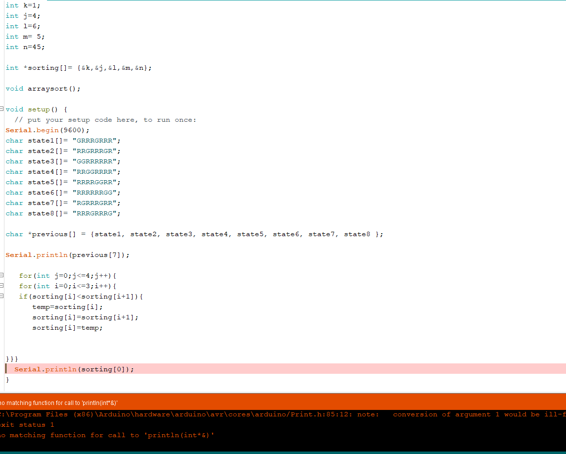 Print Int Pointer Array Error Programming ions Arduino Forum