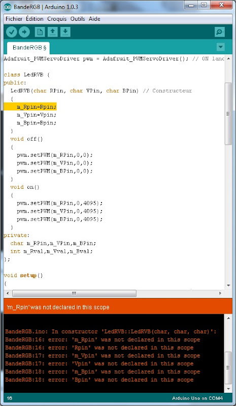 J'ai pas la class ! - Français - Arduino Forum