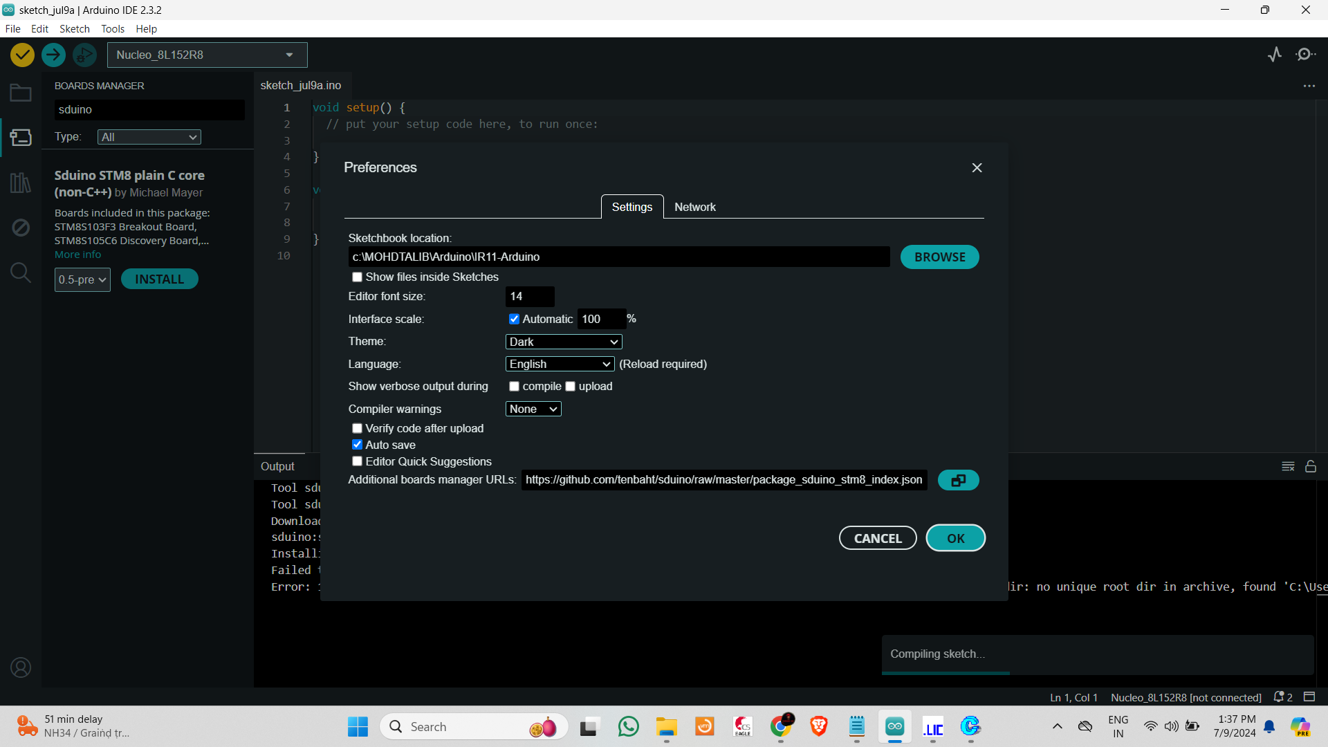 How to program stm8 with arduino - IDE 2.x - Arduino Forum How to program stm8 with arduino - IDE 2.x - Arduino Forum
