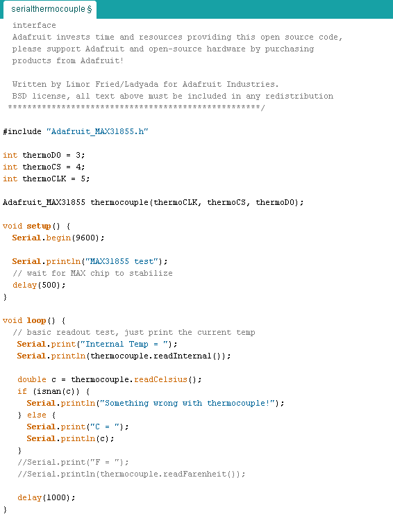 Problems with MAX31855 and Thermocouple K-type - Sensors - Arduino Forum
