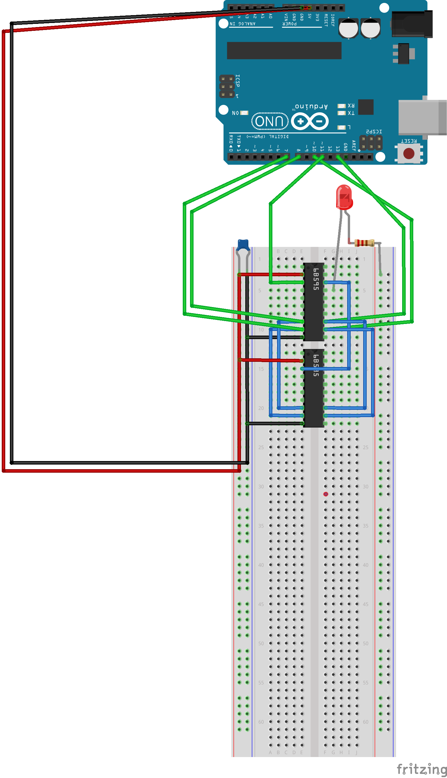 Shift register weird behaviour - LEDs and Multiplexing - Arduino Forum