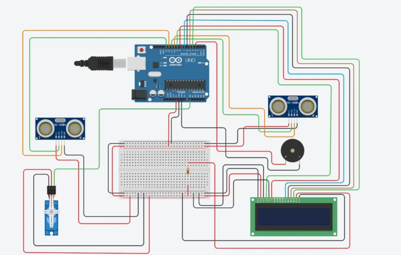 Im making an automatic trash bin with 2 ultrasonic sensor for indicator ...