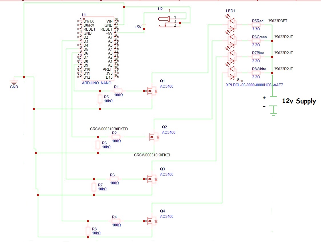 RGBW 700mA LED MosFET controller - General Electronics - Arduino Forum
