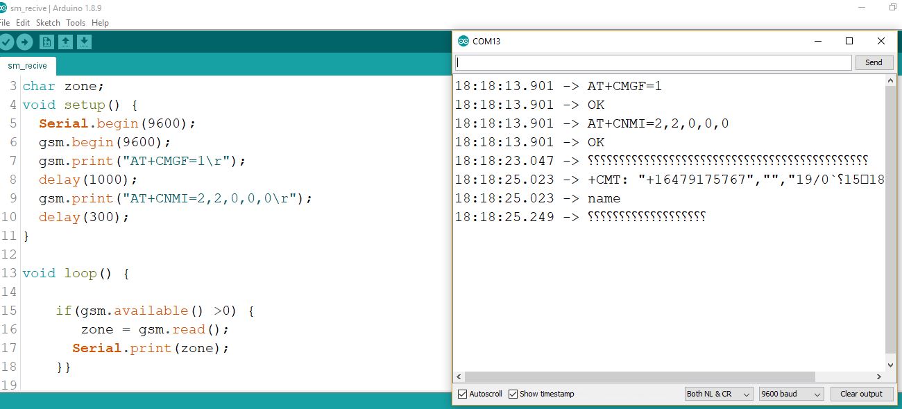 Question Marks Are Received Along With Text From Sim900 Connected To Mega2560 Programming
