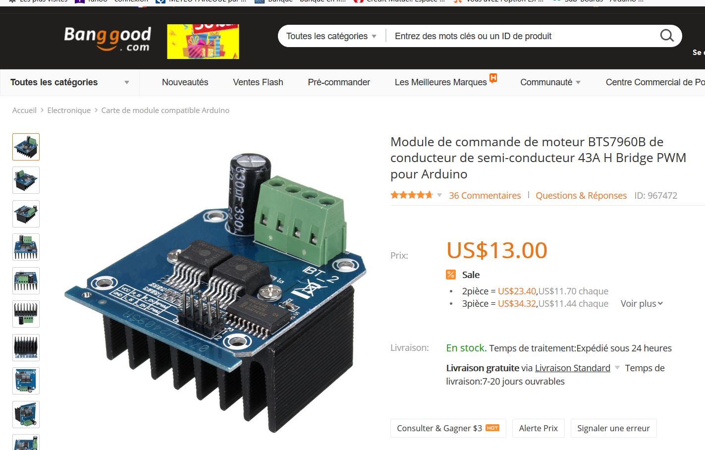 Commande de plusieurs moteurs ( 12 volts) ,montage et commande ...