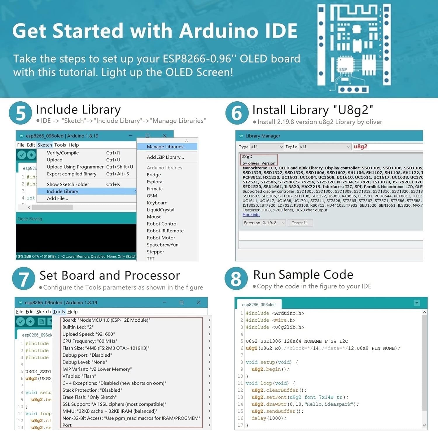 Can't drive NodeMCU ESP8266-12F built-in OLED display - Displays - Arduino Forum