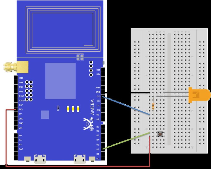 Ameba Arduino Server Controlled Led Hardware Development Arduino Forum