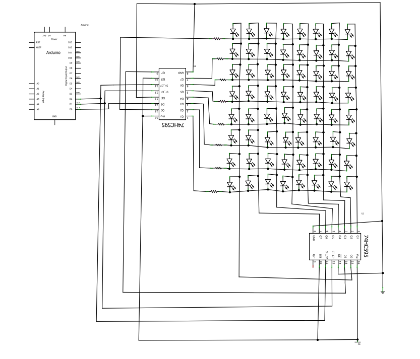 circuit diagram for 8*8 LED Matrix - General Guidance - Arduino Forum