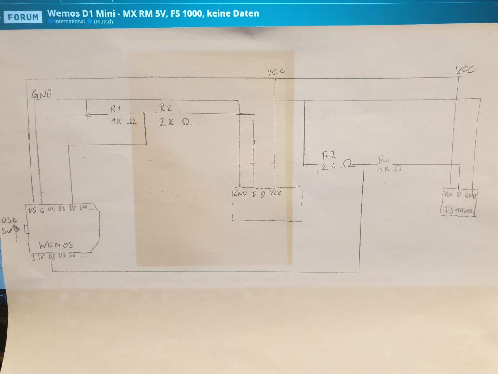 Wemos D1 Mini - MX RM 5V, FS 1000, keine Daten - Deutsch - Arduino Forum