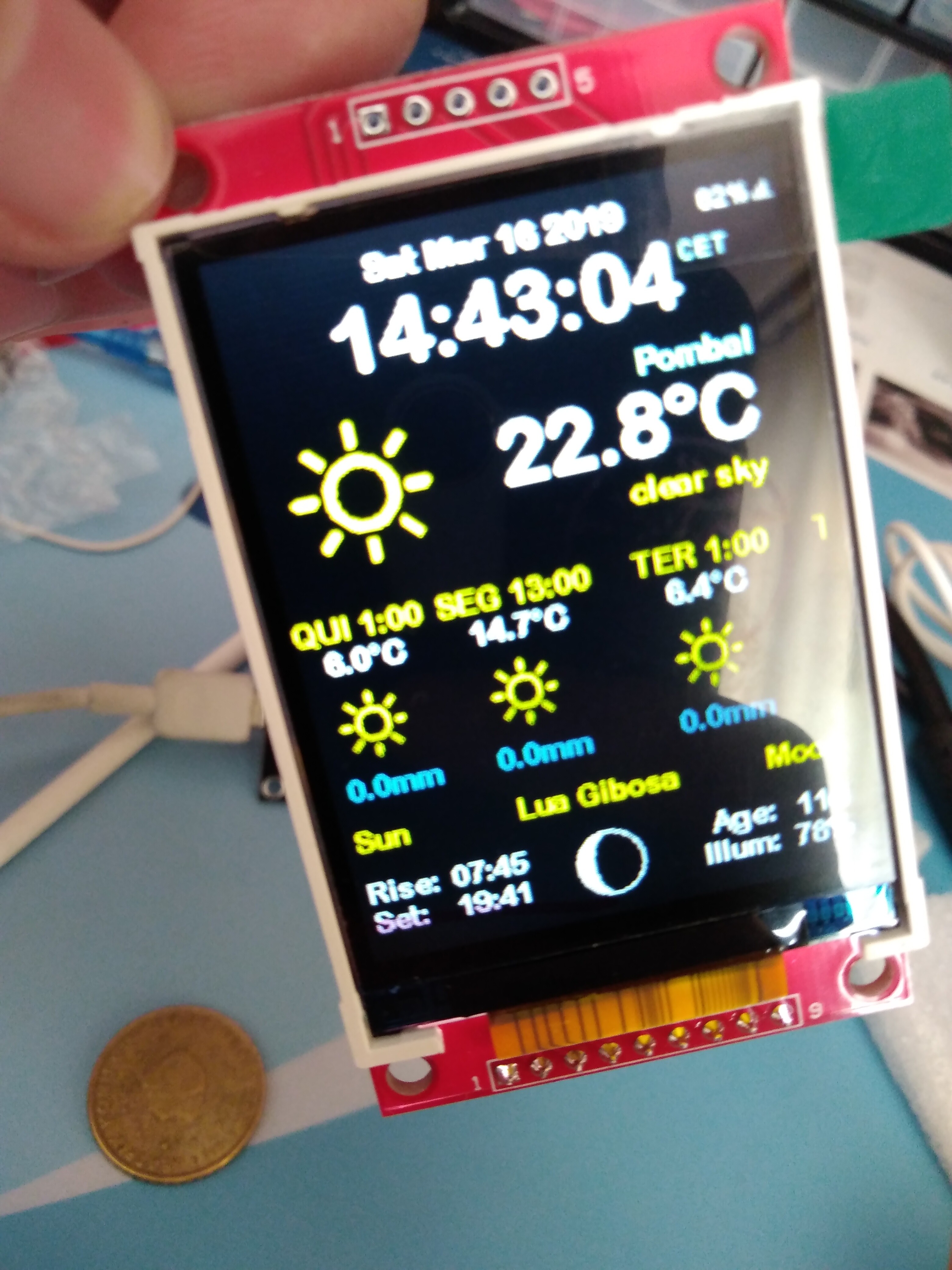 Help -> AdafruitWeatherForecast ESP8266 (all working but days get ...
