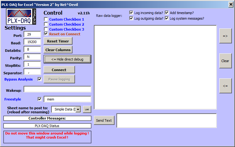 PLX-DAQ version 2 - now with 64 bit support! (and further new features) - Page 24 - Interfacing ...
