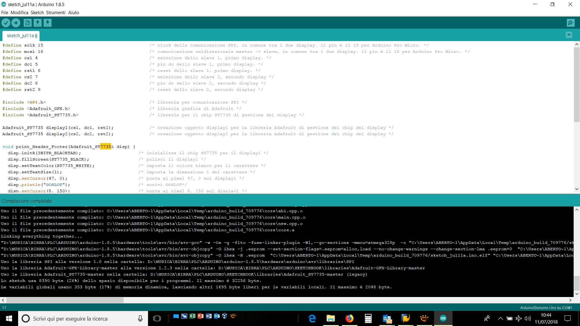 Array di oggetti - Software - Arduino Forum