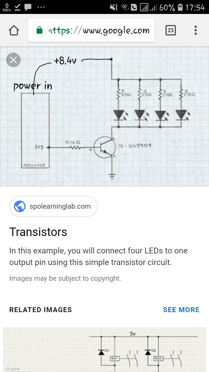 how to share same battery to power arduino with transistor load ...