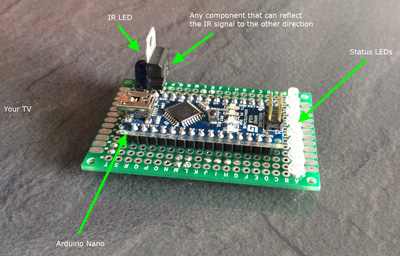 Arduino Nano IR TV Control from windows command line. - Showcase ...