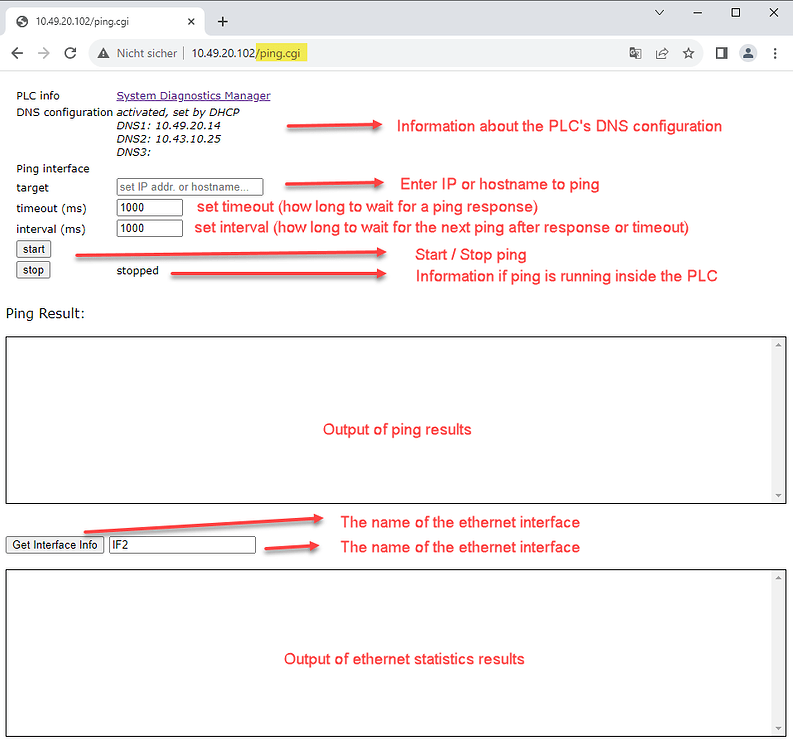 Ping from a PLC - webservice frontend - Code & Libraries - B&R Community