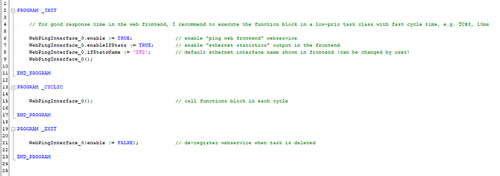 Ping from a PLC - webservice frontend - Code & Libraries - B&R Community