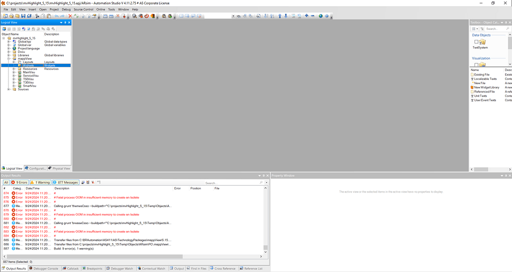 Fatal Process Oom In Insufficient Memory To Create An Isolate Error While Building Mapp View