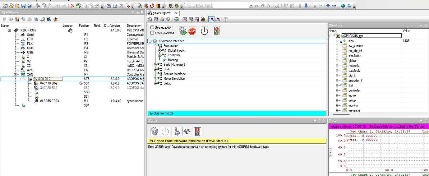 X20cp1382 and acopos 1090 - Mechatronics & Motion - B&R Community