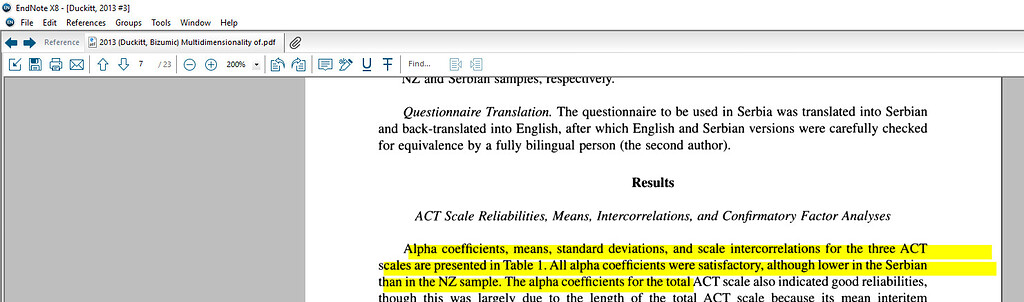 Highlighting is unaligned in X8 (using Windows 10) - EndNote General ...