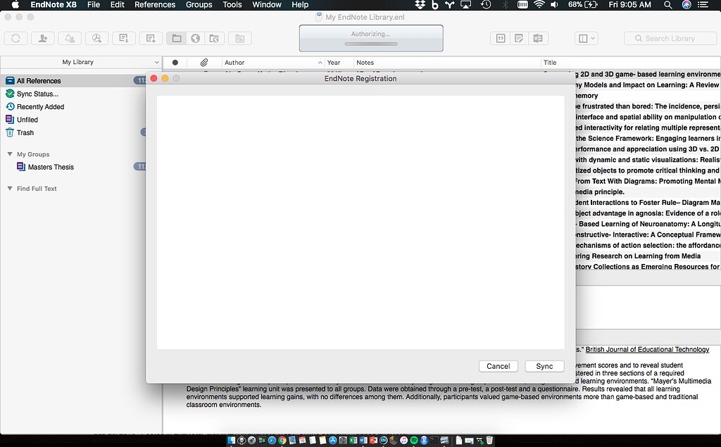 Registration popup doesn't load - EndNote General - Discourse