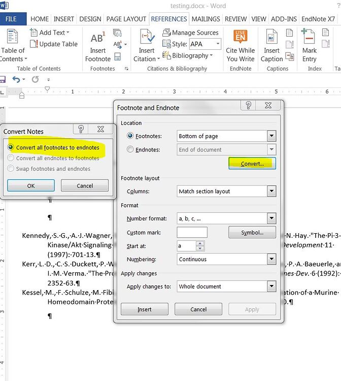 Creating in-text citations using superscripted letters - EndNote How To ...